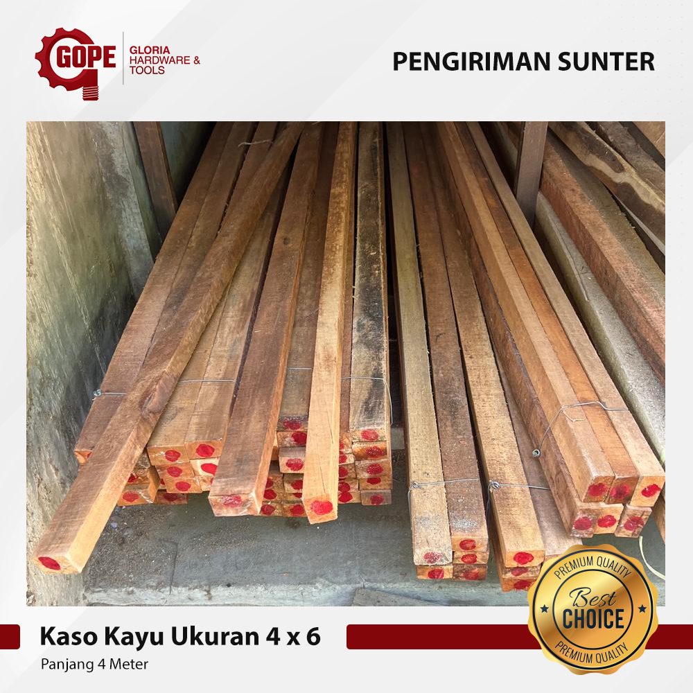Jual Kayu Kaso Ukuran 4x6 5x7 Meranti Super Kamper Panjang 4 Meter ...