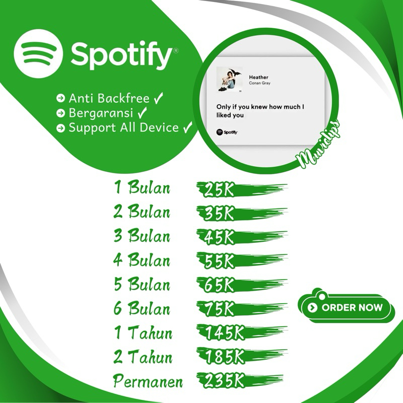 Jual SPOTIFY PREMIUM AKUN SENDIRI TERMURAH | Shopee Indonesia