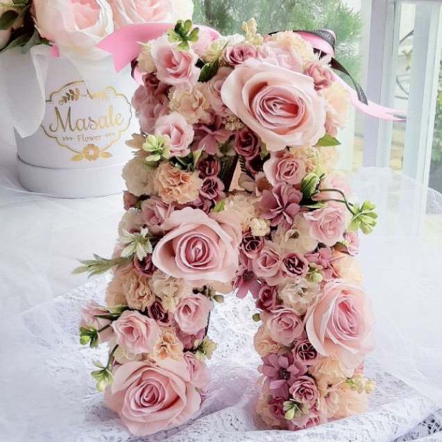 Jual FLORAL LETTERING | rangkaian bunga artifisial bentuk huruf ...