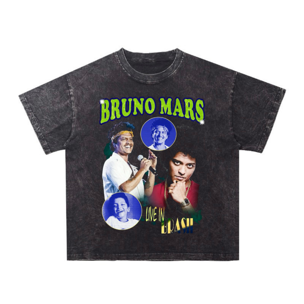 Jual Mad Be Happy "Bruno Mars Live In Brasil" Oversized T-Shirt | Stone ...