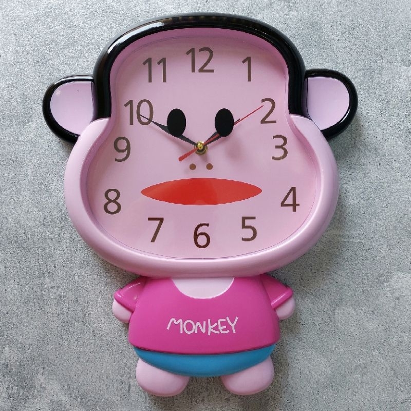 Jual Jam Dinding Minimalis Pink Mesin Sweep Dekorasi Modern Unik Bentuk ...