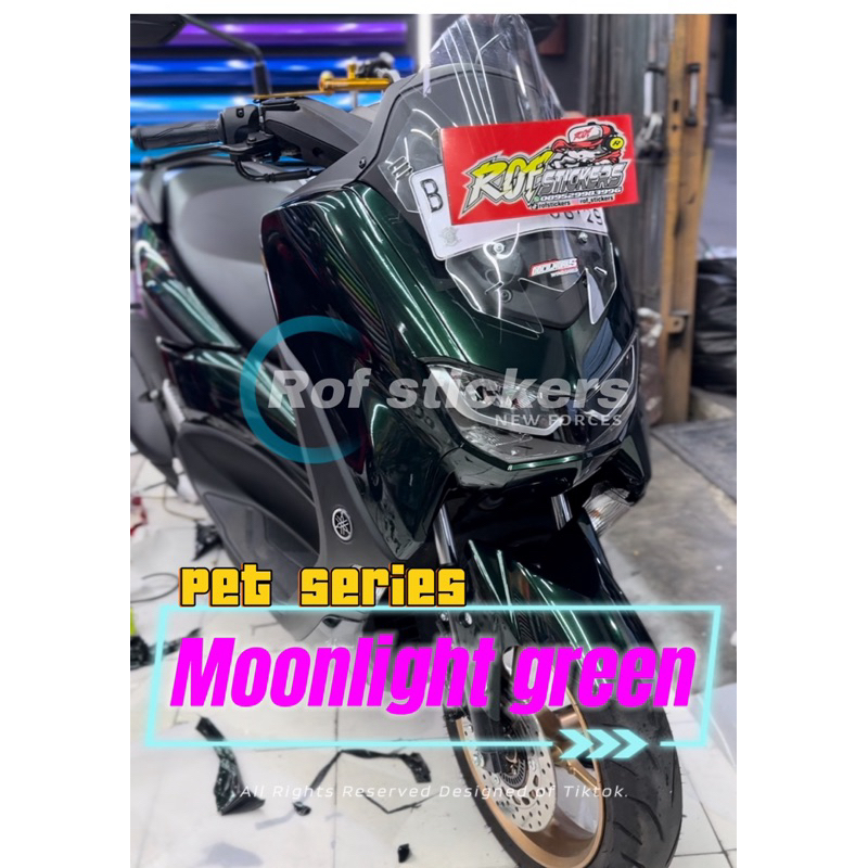 Jual sticker skotle motor moonlight green hitam lembayung hijau pet ...
