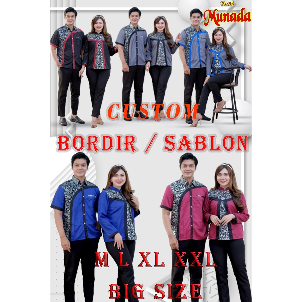 Jual KEMEJA CUSTOM BORDIR SATUAN LUSIAN SERAGAM BATIK-PDL/PDH | Shopee ...