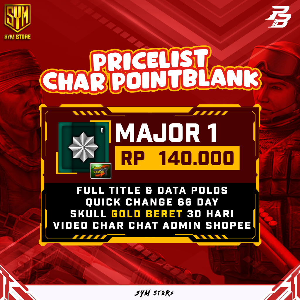 Jual CHAR SKULL BERET POINTBLANK / CHAR PB FULL TITLE DATA POLOS ...