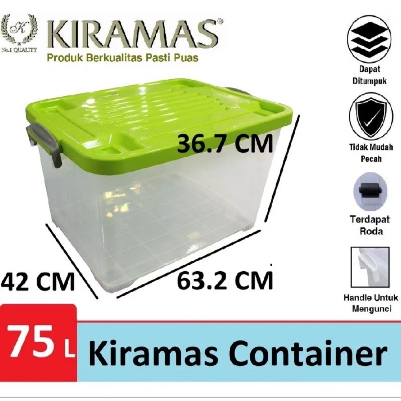 Jual Box Container / Box Penyimpanan 75 Lt Merk Kiramas 1039 AR ...
