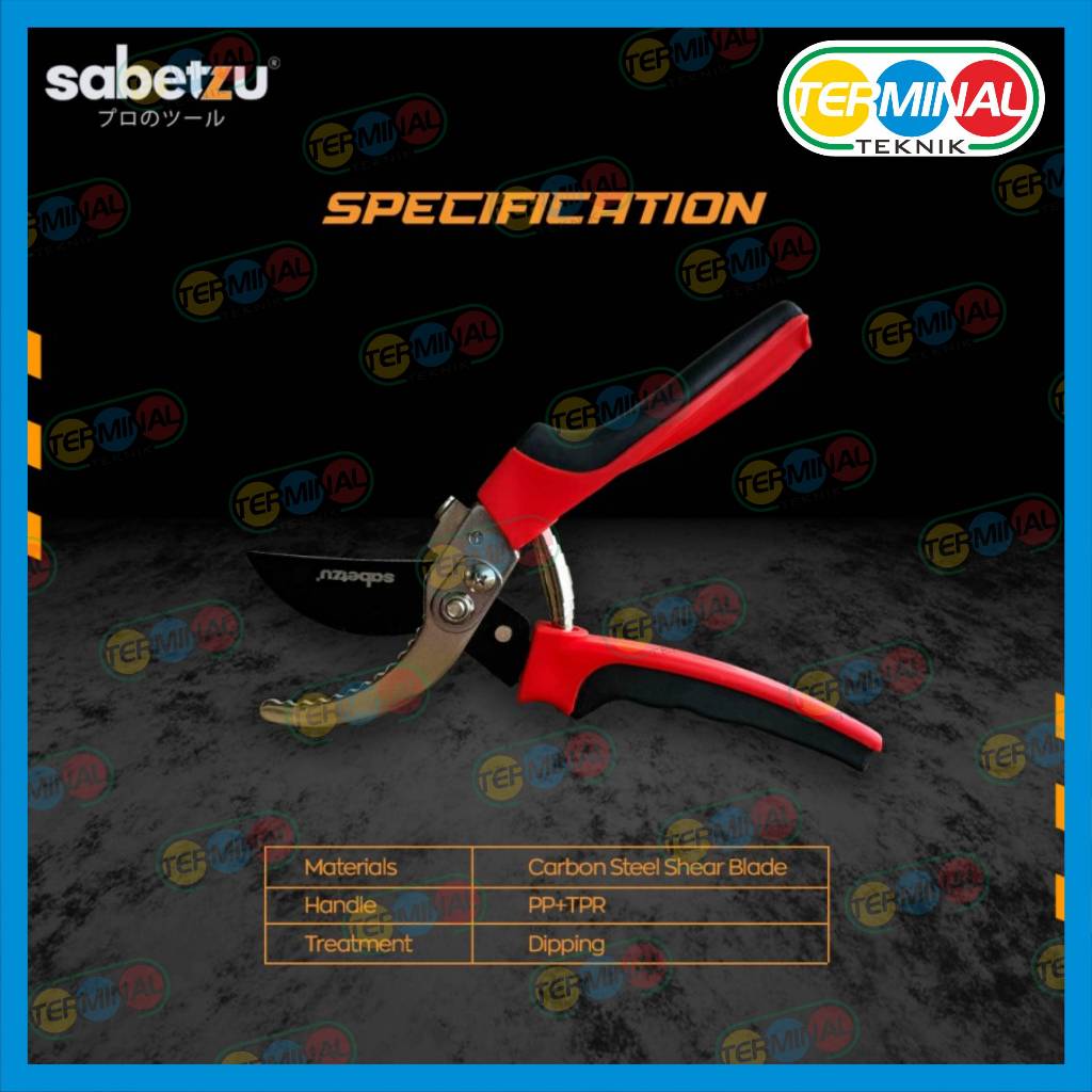 Jual Sabetzu Gunting Dahan 8 Inch Pruning Shears Gunting Taman Ratchet ...