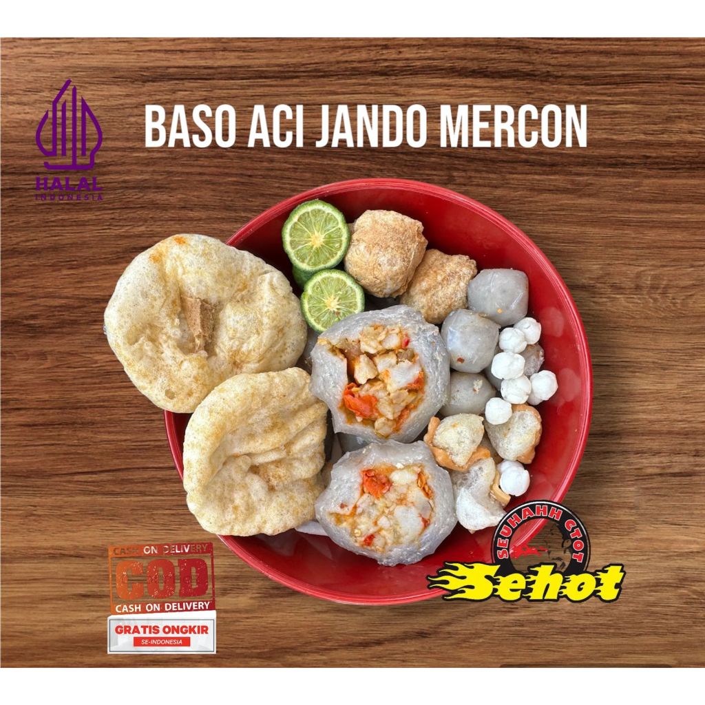 Jual 1 BUNGKUS BASO ACI MERCON ISIAN TETELAN JANDO PEDAS | Shopee Indonesia