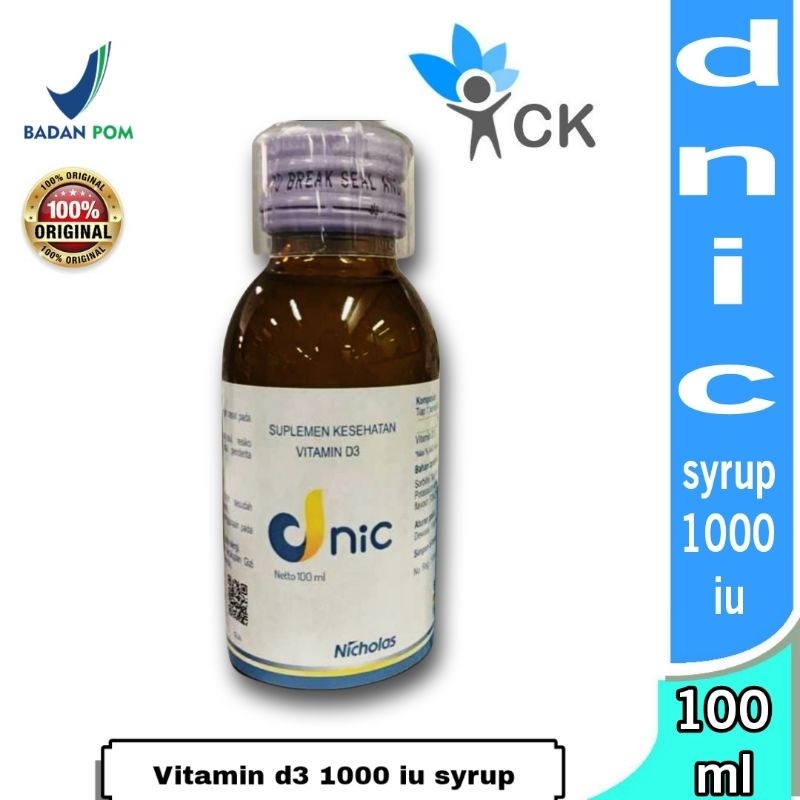 Jual dnic syrup 100 ml - vitamin d3 1000 iu | Shopee Indonesia