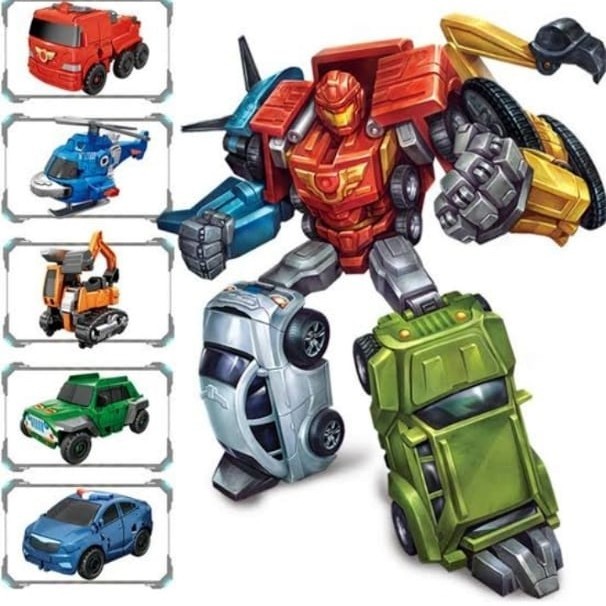 Jual Mainan Anak mini tobot satuan Bisa di gabung menjadi robot besar ...