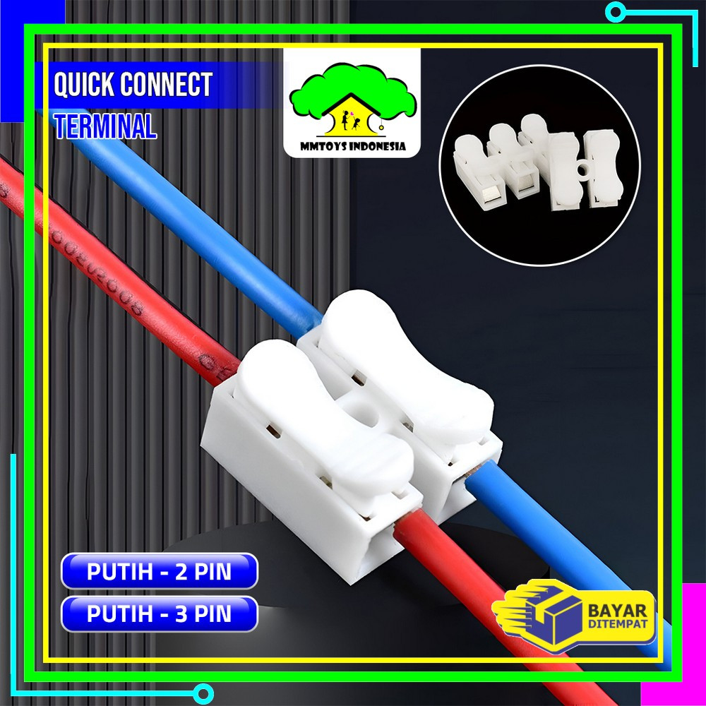 Jual MI-C1077 Konektor Kabel Listrik 2pin 3pin Quick Connect Terminal ...
