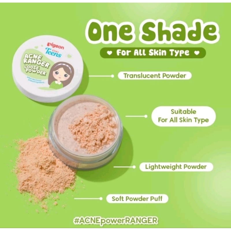 Jual [ACNE RANGER 12gr] Pigeon Acne Ranger Loose Powder | Bedak Tabur ...