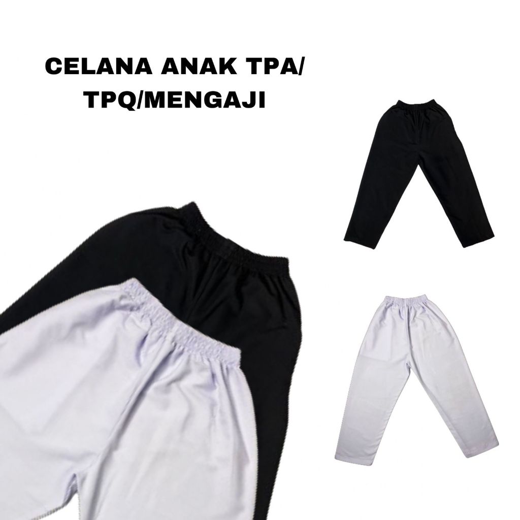Jual CELANA PANJANG HITAM DAN PUTIH ANAK TK SD SMP BAHAN KATUN | Shopee Indonesia