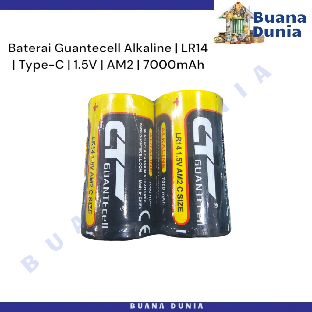 Jual Baterai Guantecell Alkaline Tipe C | Batu Batre | Battery | Batere ...
