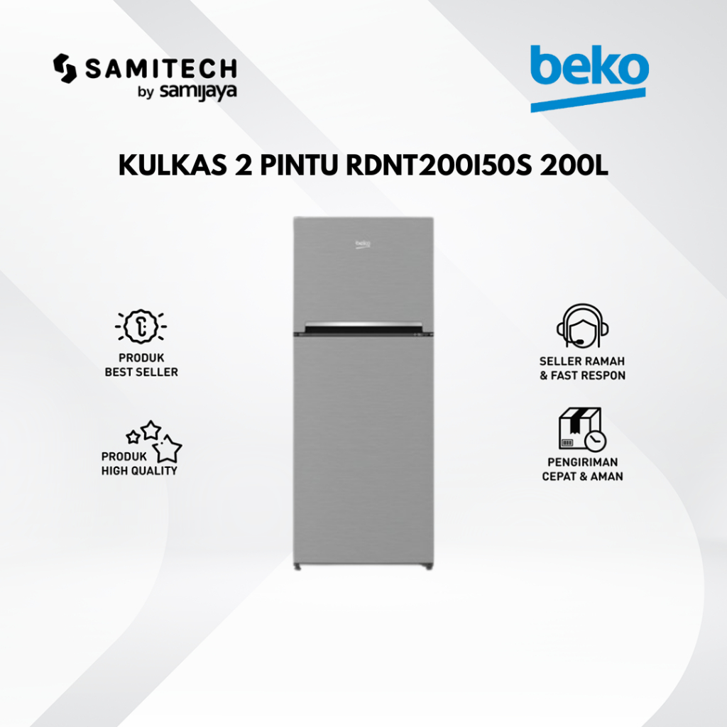 Jual KULKAS 2 PINTU BEKO RDNT200I50S GREY 200 LITER BERGARANSI | Shopee ...