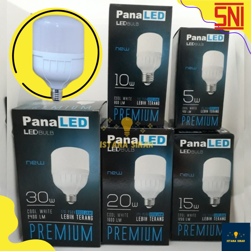 Jual Panaled 5 w 10 w 15 w 20 w 30 w 40 watt wt / lampu LED murah / bohlam murah | Shopee Indonesia