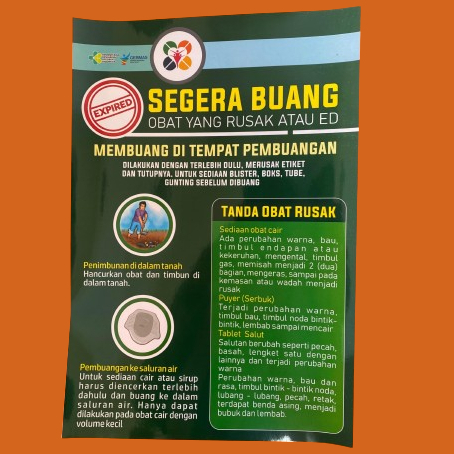 Jual Poster Segera Buang Obat Rusak atau ED, Poster Farmasi, Poster ...