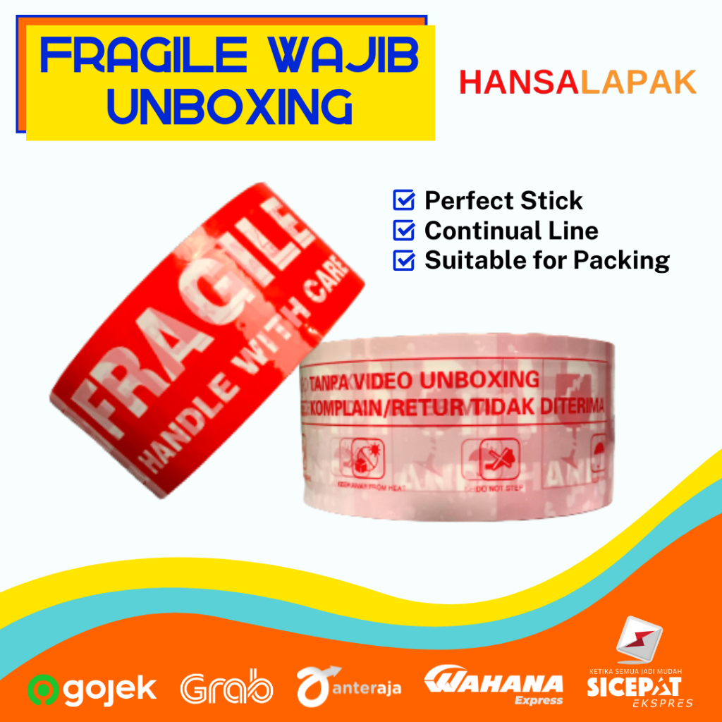 Jual FRAGILE UNBOXING HANDLE WITH CARE | Shopee Indonesia