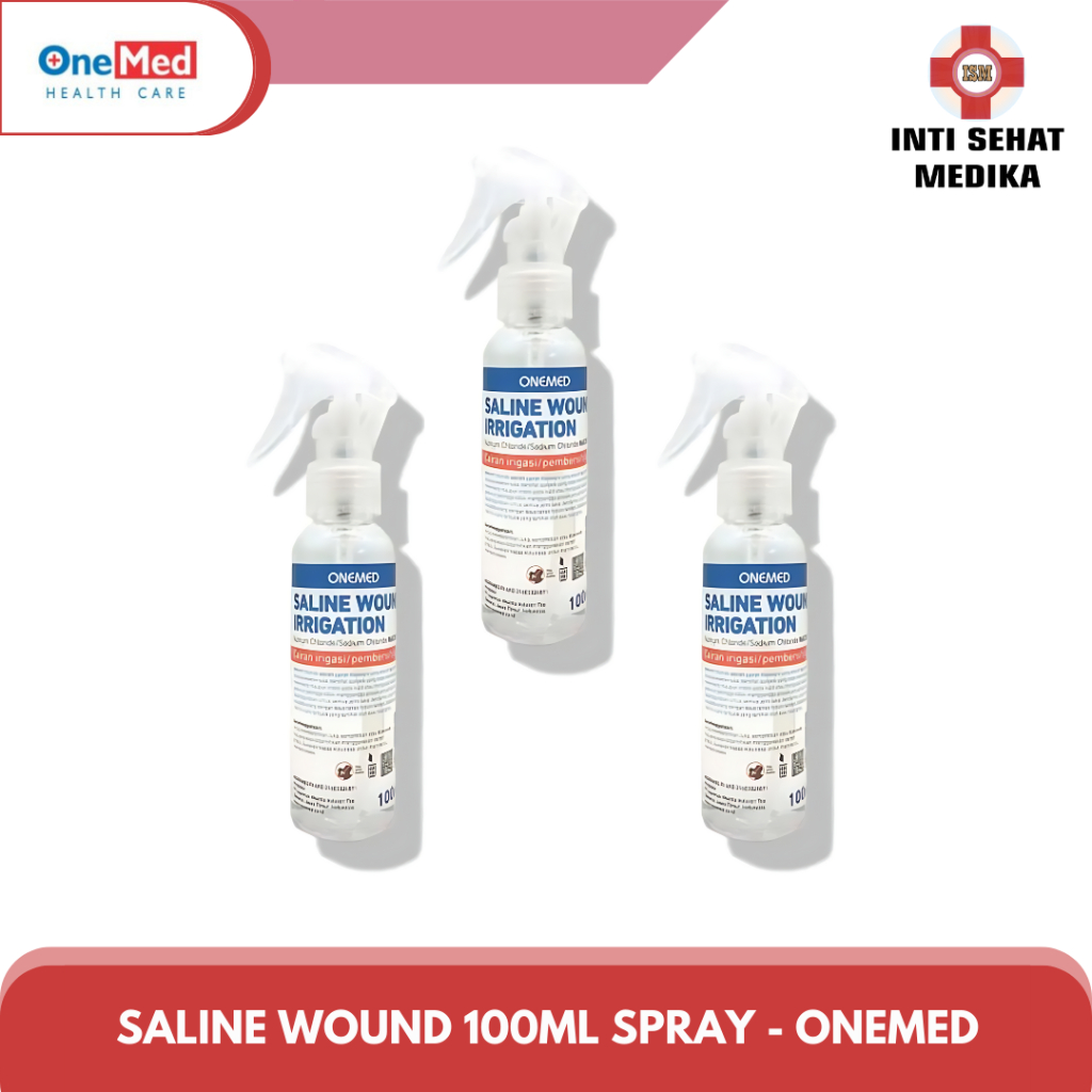 Jual Saline Wound Irrigation Spray 100 Ml (Nacl 0.9%) / Cairan Pembersih Luka - ONEMED | Shopee ...