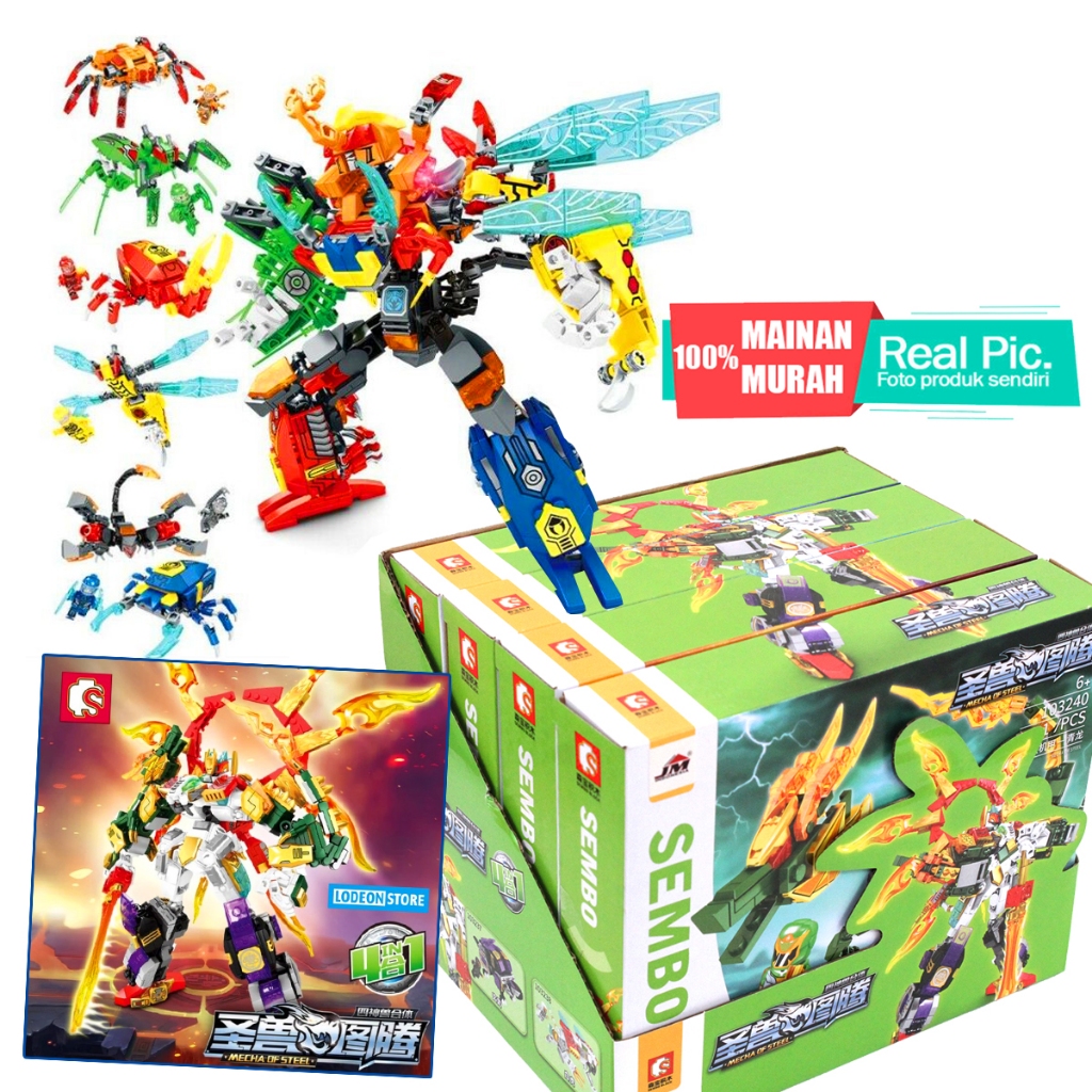 Jual MAINANKEI MAINAN SEMBO BLOCK ROBOT MECHA OF STEEL ROBOT TOTEM ...