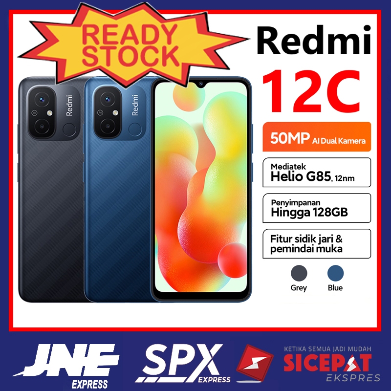 Jual [new]Xiaomi Redmi 12C 4GB+128GB/8GB+256GB MediaTek Helio G85 50MP ...