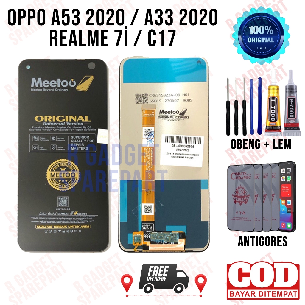 Jual Lcd Oppo A53 2020 / A33 2020 / Realme 7i / C17 Original OEM Quality Lcd Touchscreen Fullset ...