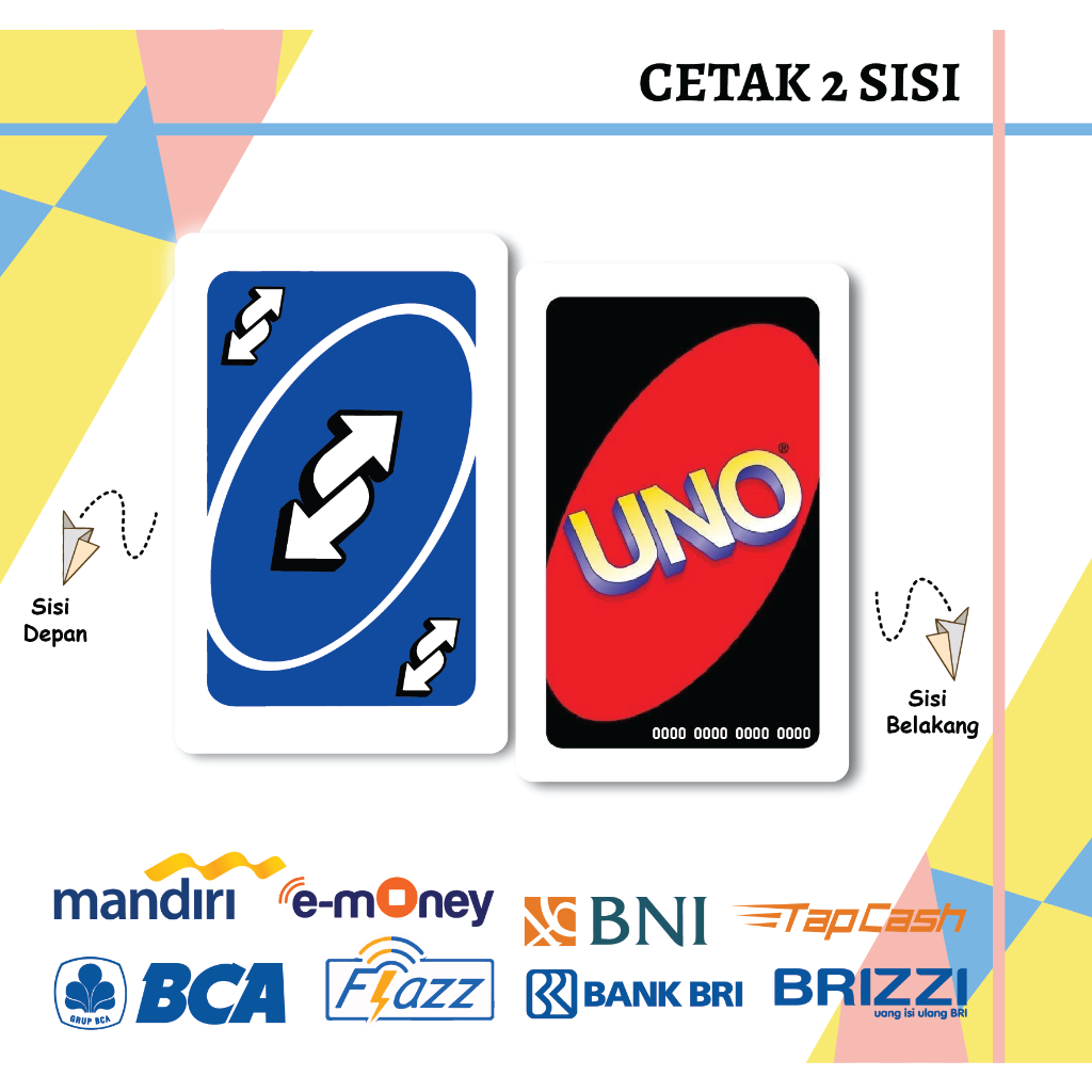 Jual KARTU EMONEY E TOLL UNO CARD REVERSE BIRU BLUE CUSTOM MANDIRI ...