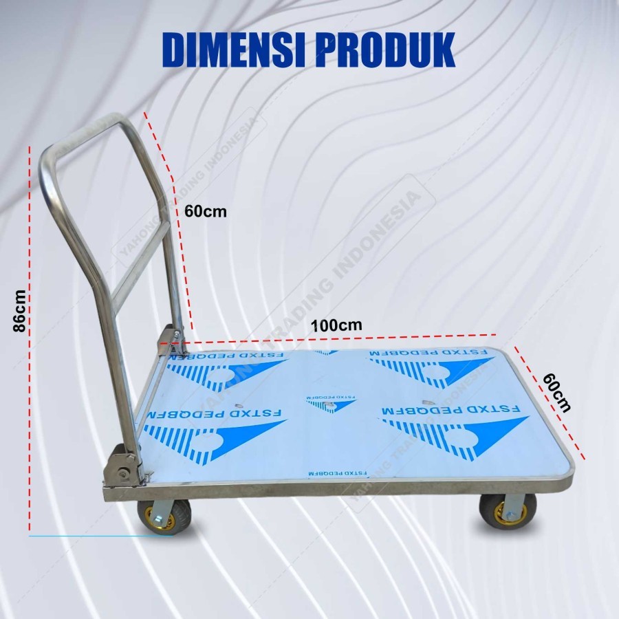 Jual Troli 300kg 500kg 600kg 800kg Trolli Stainless Troli Stainless ...