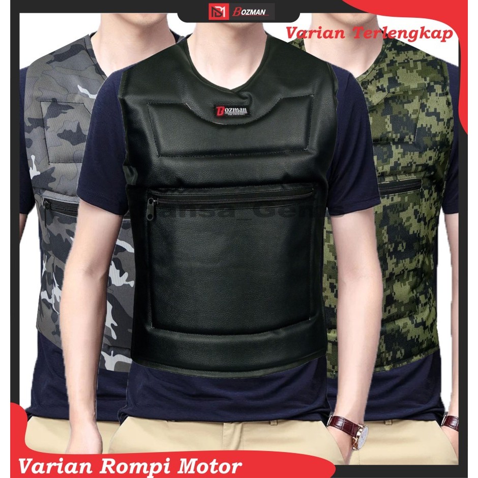 Jual Rompi Motor Loreng Camo Grey Anti Angin Pelindung Dada dan Body ...