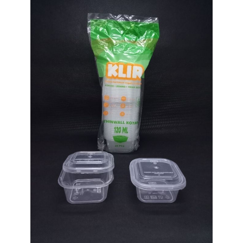 Jual Thinwall Square Kotak KLIR 120ml, 150ml, 350ml, 500ml, 1000ml ...