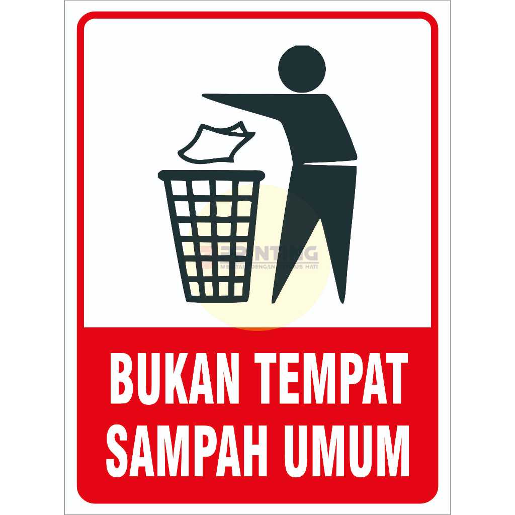 Jual STIKER BUKAN TEMPAT SAMPAH UMUM | Shopee Indonesia