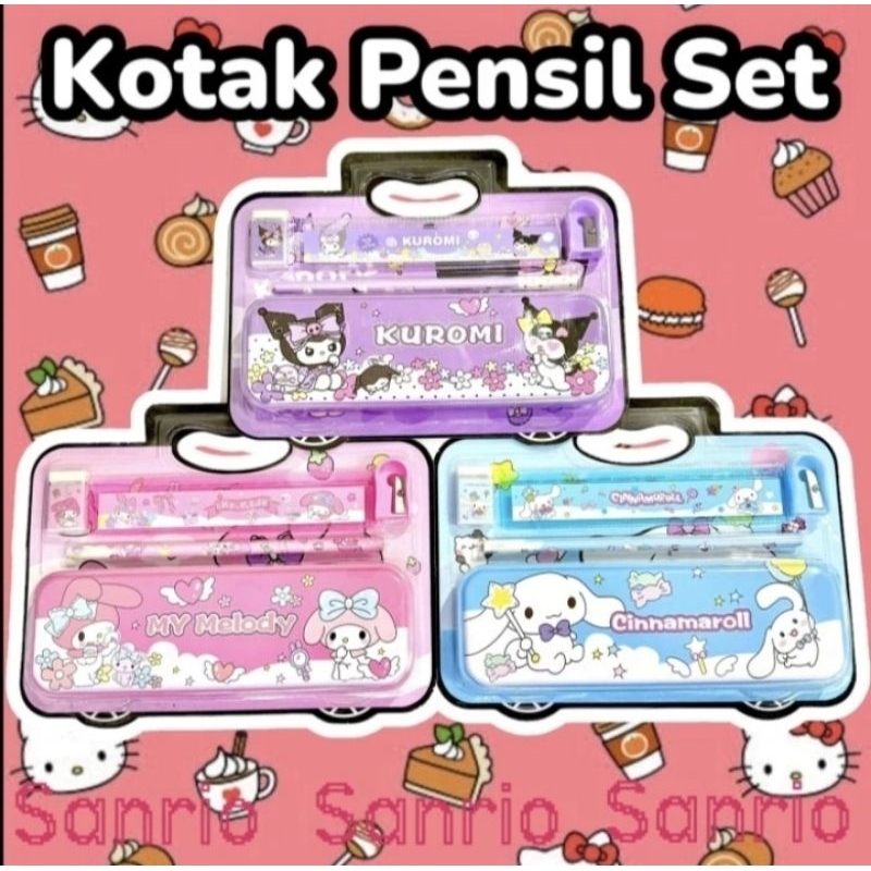 Jual Paket Stationery Set 5in1 Karakter Sanrio / Kotak Pensil Set ...