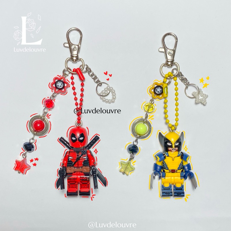 Jual DEADPOOL WOLVERINE LEG0 KEYCHAIN COUPLE MARVEL GANTUNGAN KUNCI ...