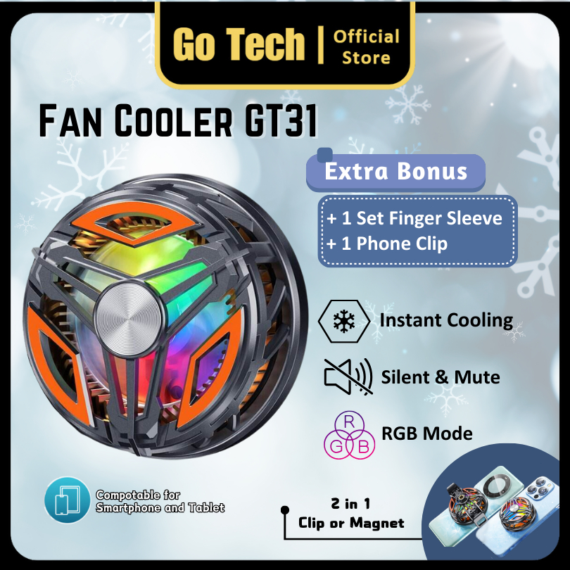 Jual Go Tech - Funcooler GT31 Pendingin HP GT31 Fan Cooler Smartphone / Tablet Clip or Magnetic ...