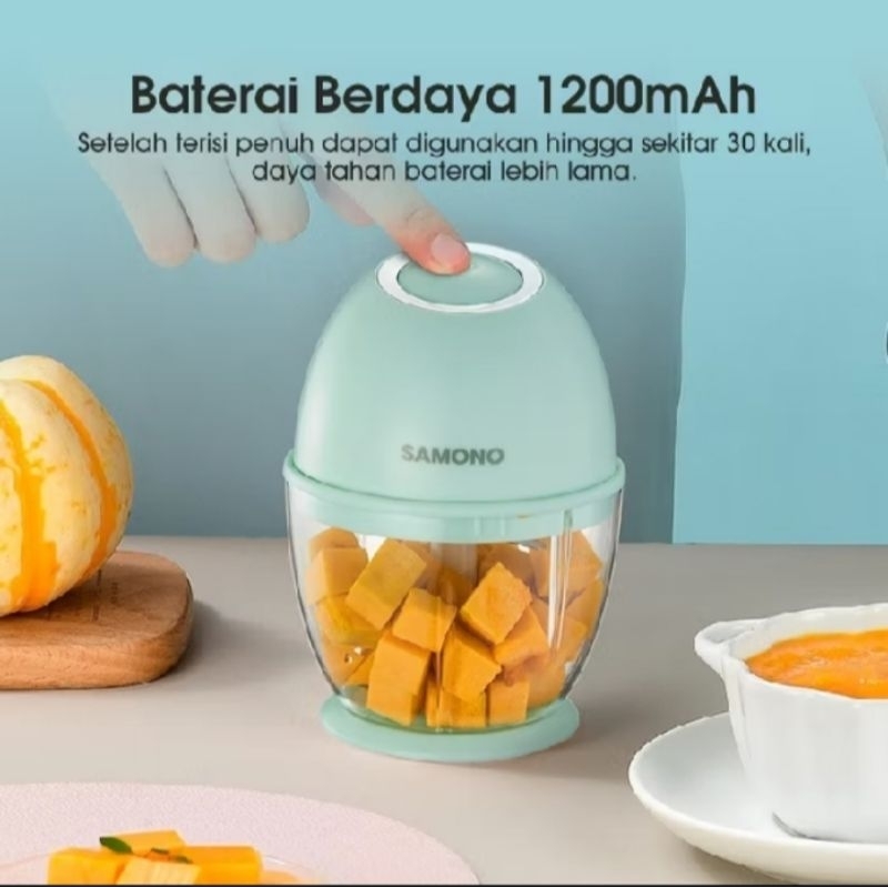 Jual Food Chopper Mini Samono SW-L6 USB Portable | Chopper Blender ...