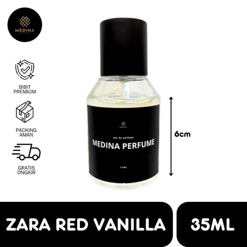Jual Zara red vanilla by Medina Perfume | 35 ml | Shopee Indonesia