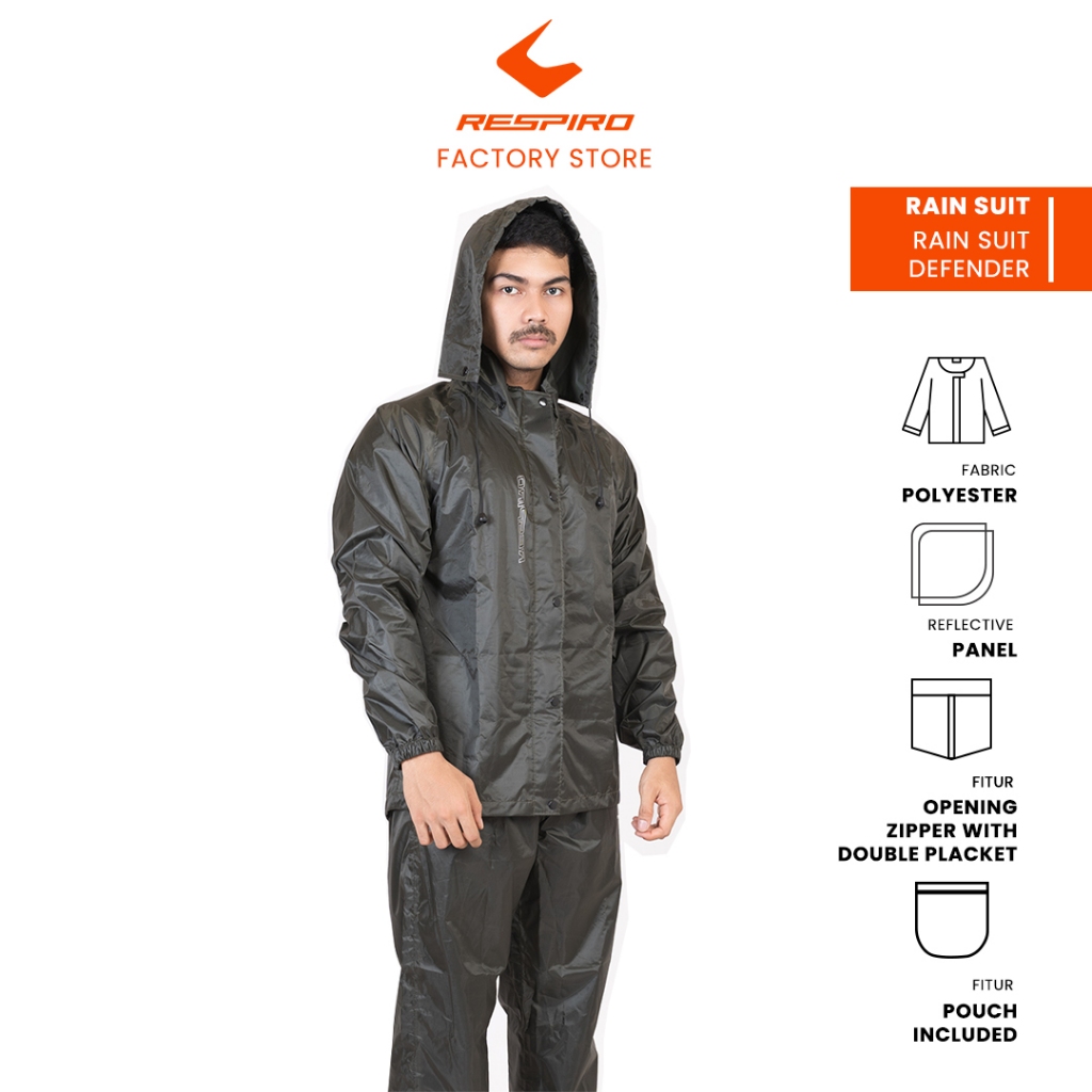 Jual Jas Hujan Respiro Official Store Rain Suit Defender Premium Nyaman Tahan Air untuk ...