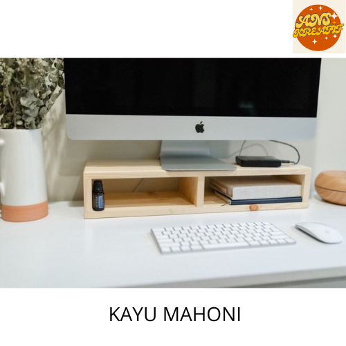 Jual stand monitor tempat pc dudukan komputer Dengan 2 Rak Penyimpan ...