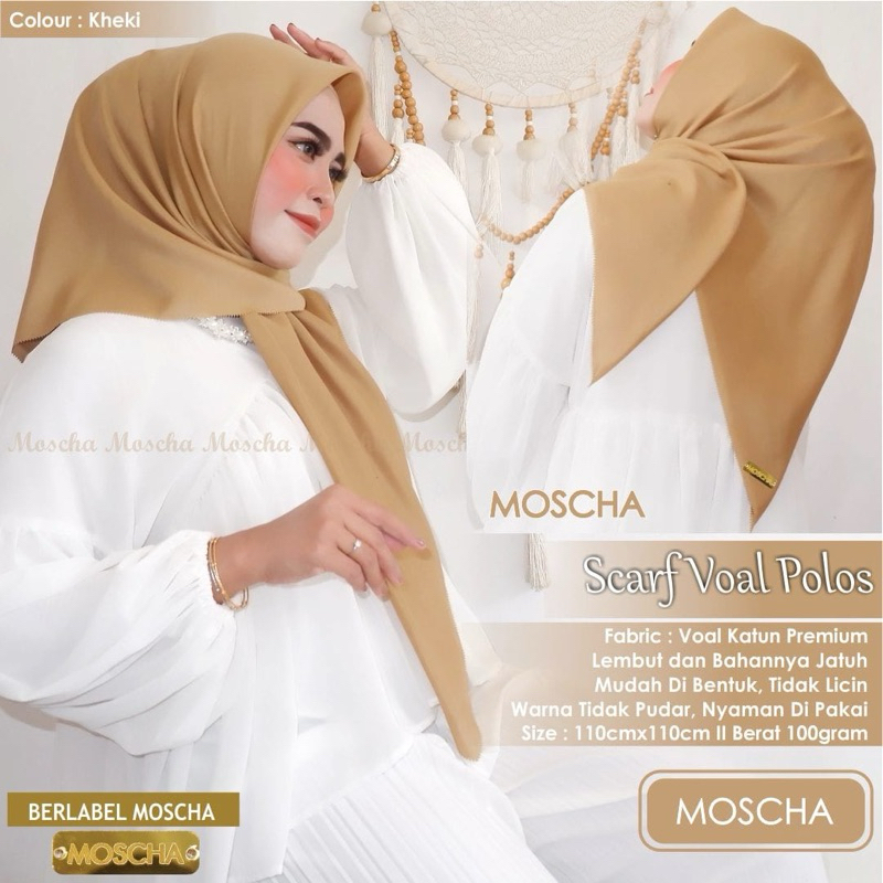 Jual SCRAF SEGIEMPAT VOAL POLOS PREMIUM by MEDINA HIJAB | Shopee Indonesia