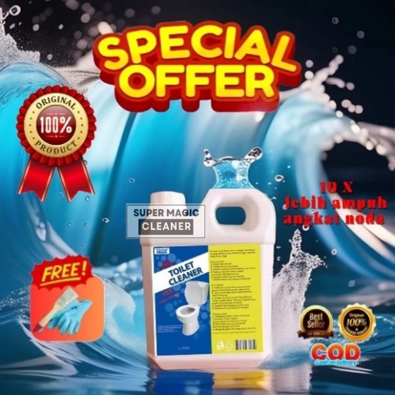 Jual pembersih kamar mandi viral super magic cleaner cairan ajaib serbaguna isi 1 liter | Shopee ...