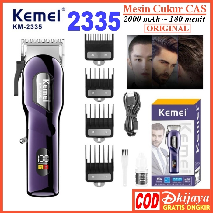Jual Kemei KM 2335 Mesin Alat Cukur Cukuran Kemei KM2335 Professional Hair Clipper Cordless ...