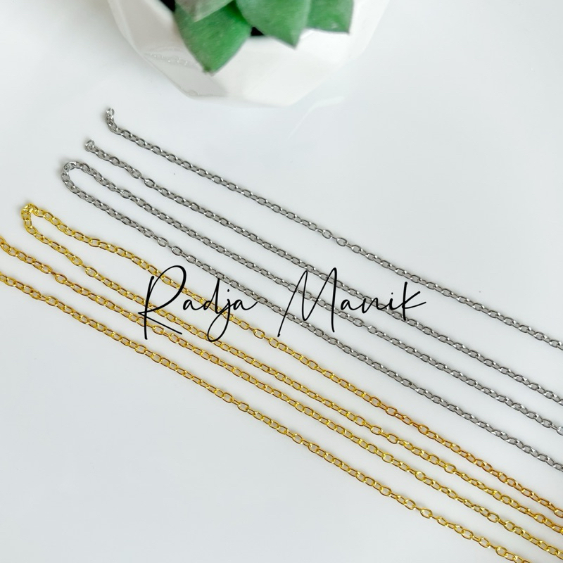 Jual Rantai Silver / Gold Rantai Gelang 1 METER | Shopee Indonesia