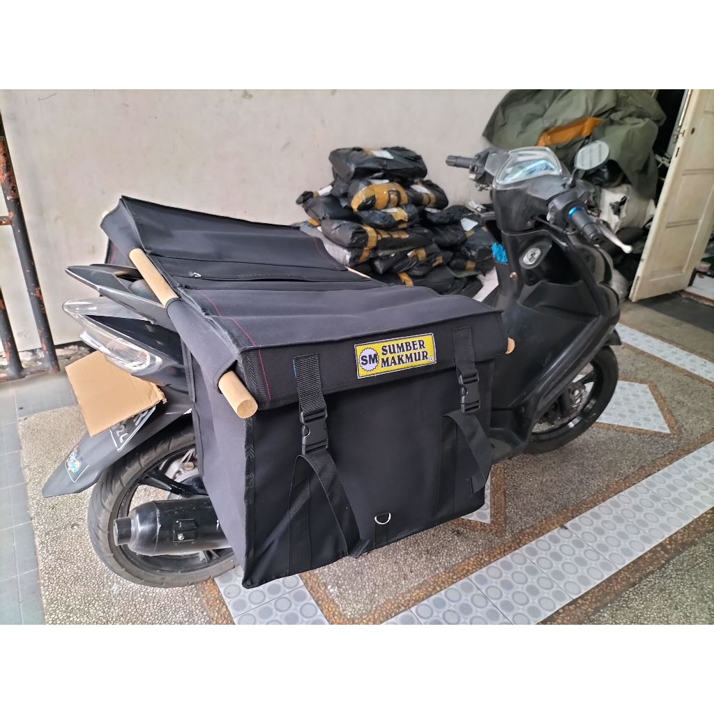 Jual OBROK TERPAL TEBAL [NASIONAL] Tas Motor Kurir 100kg Muatan Kanvas ...