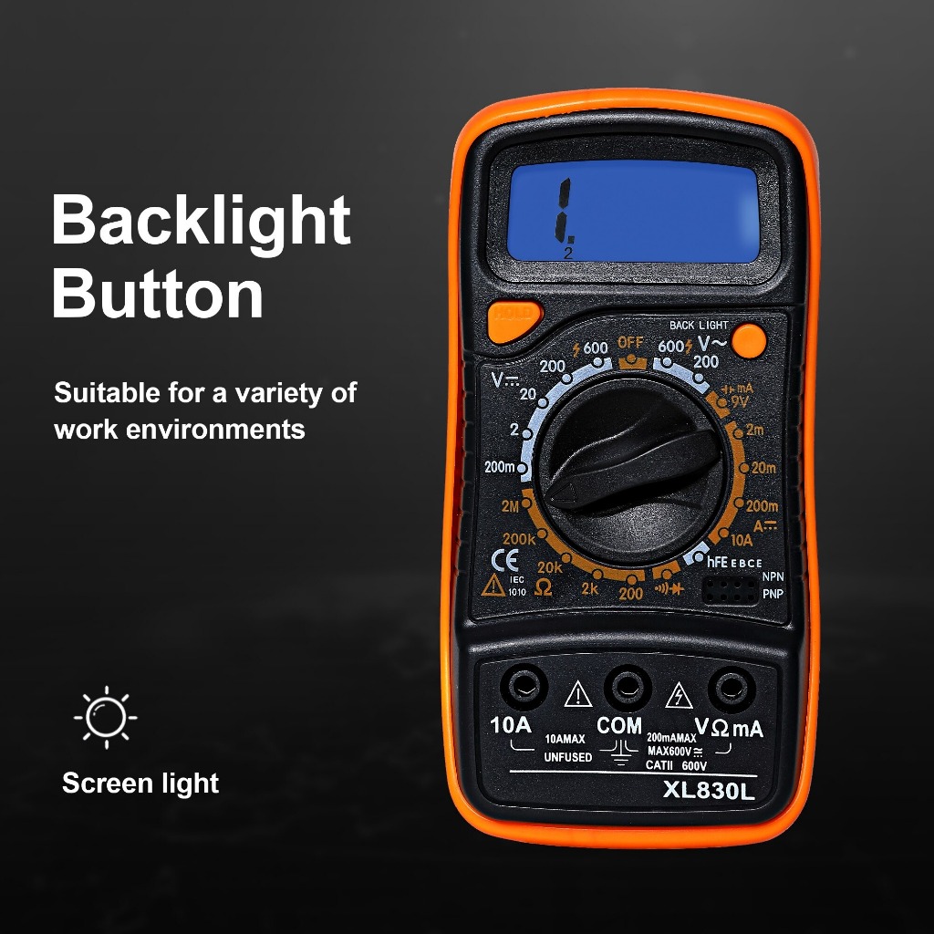 Jual Auto Multimeter Digital Avometer Multimeter XL830L Portable LCD xl830 Digital Multimeter ...