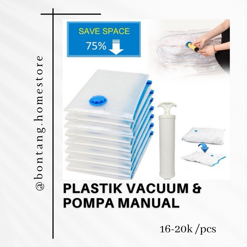 Jual KANTONG VACUUM PAKAIAN PLASTIC || VACUUM PLASTIC BAG TRAVEL || VAKUM PLASTIK POMPA MANUAL ...
