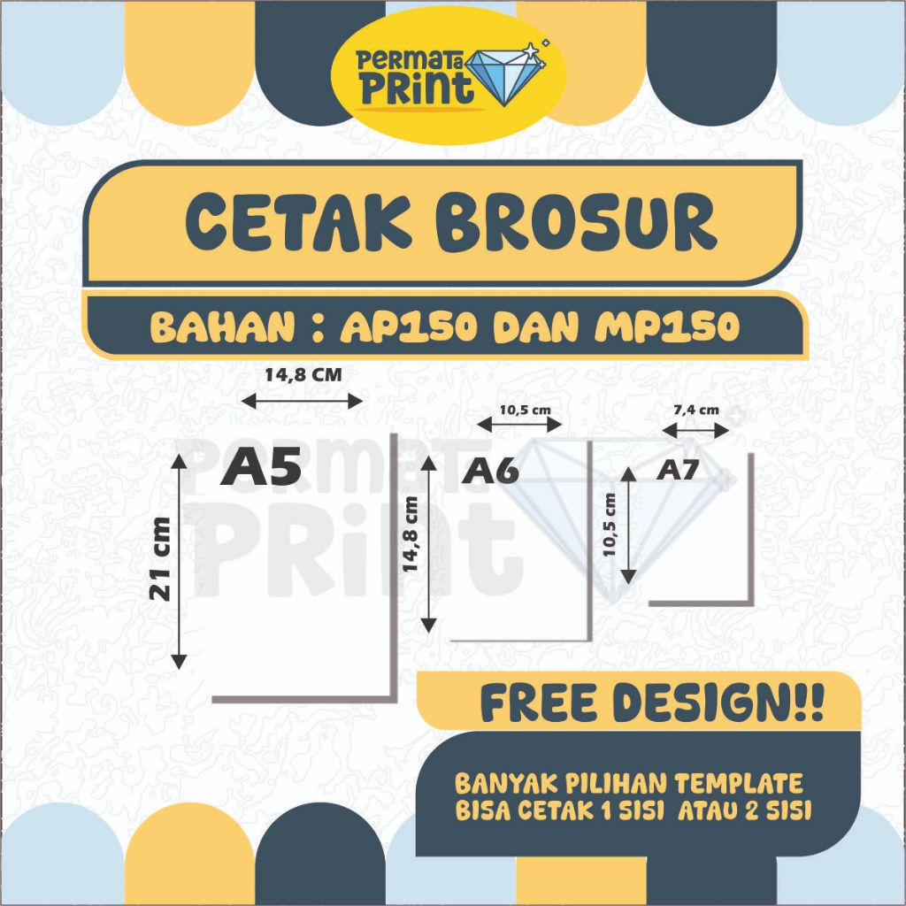 Jual Print Brosur Ukuran A5, A6, dan A7 Bahan Art Paper 150 GSM Free ...