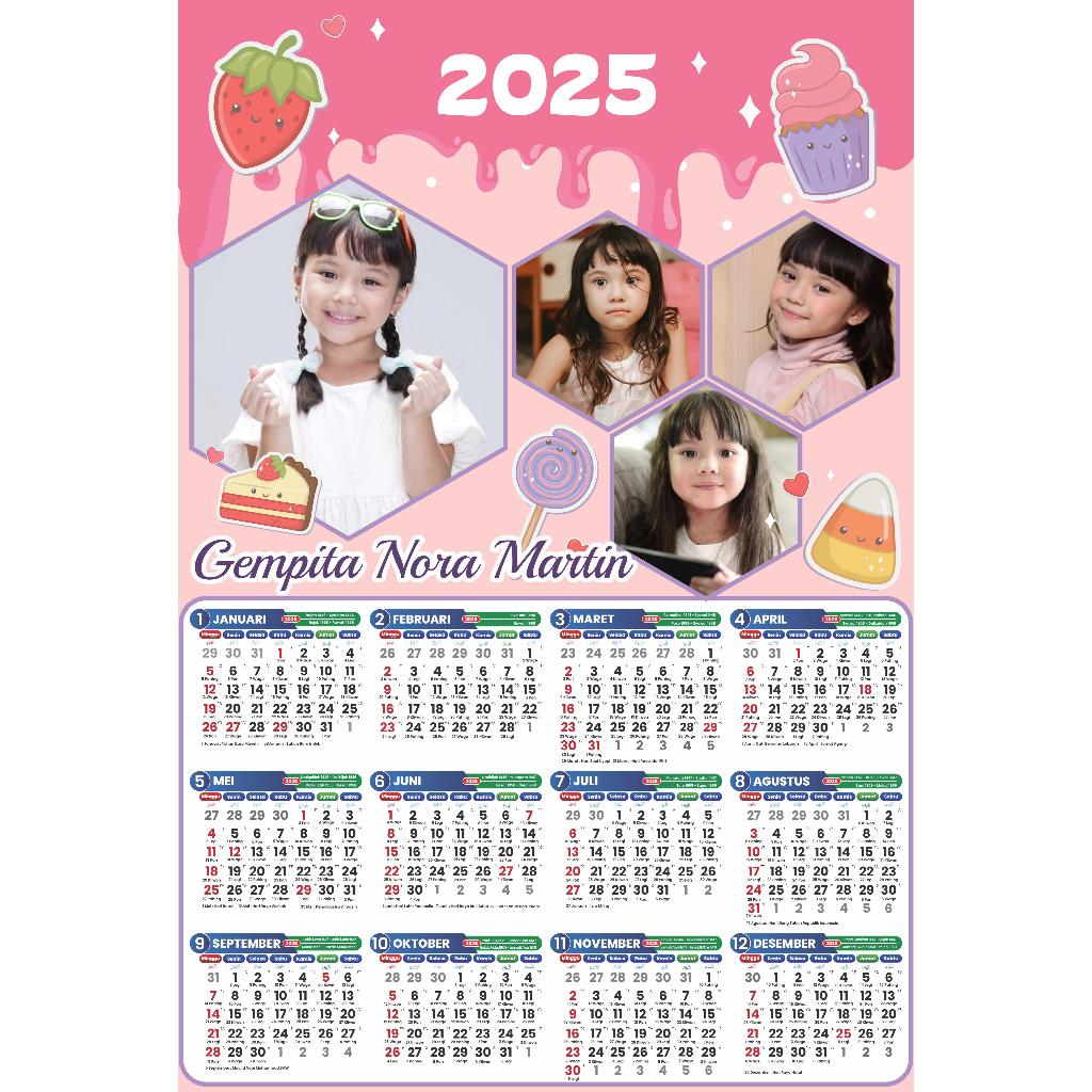 Jual Kalender Custom 2025 bisa pakai foto dan teks | Shopee Indonesia