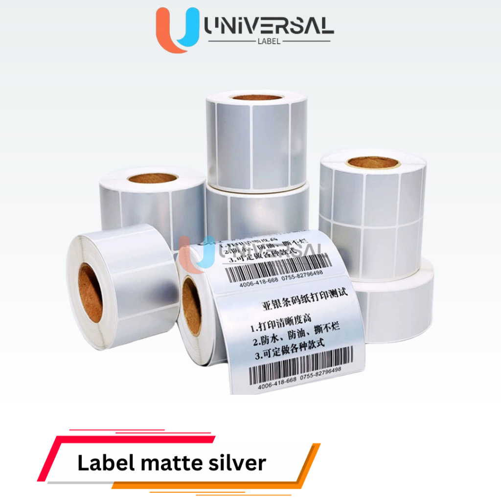 Jual Silver Pett 40 x 60 mm Label Matte Silver 1.000 pcs | Label ...