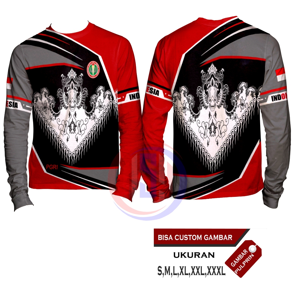 Jual Baju PGRI Fullprint Kaos Olahraga Guru Motif Batik PGRI Kaos Baju ...