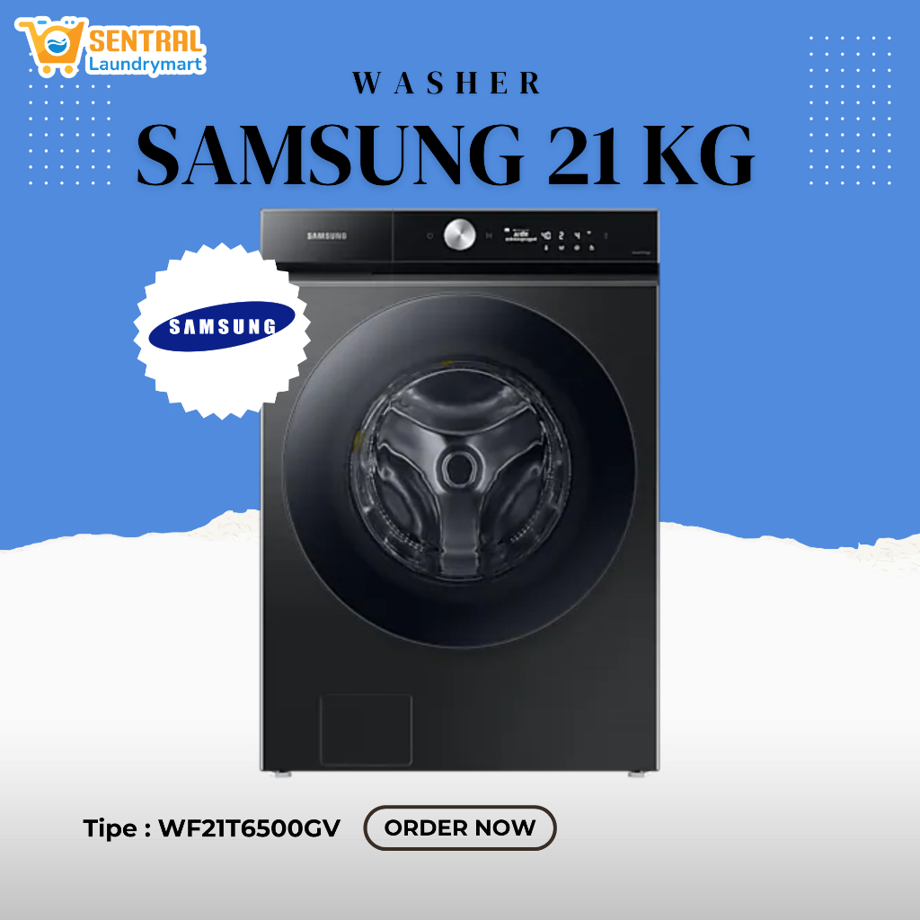 Jual Mesin Cuci Samsung 21kg AI Control WF21T6500GV/SE / Washer Samsung Kapasitas 21 KG | Shopee ...