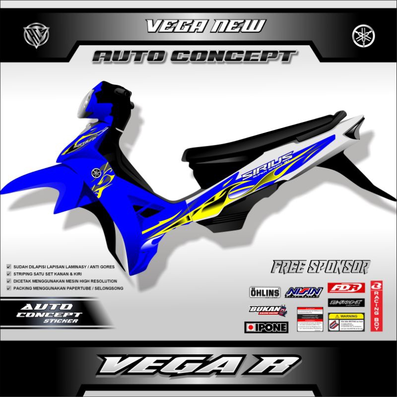 Jual STRIPING VEGA R NEW VARIASI STICKER LIS YAMAHA VEGA R NEW | Shopee ...